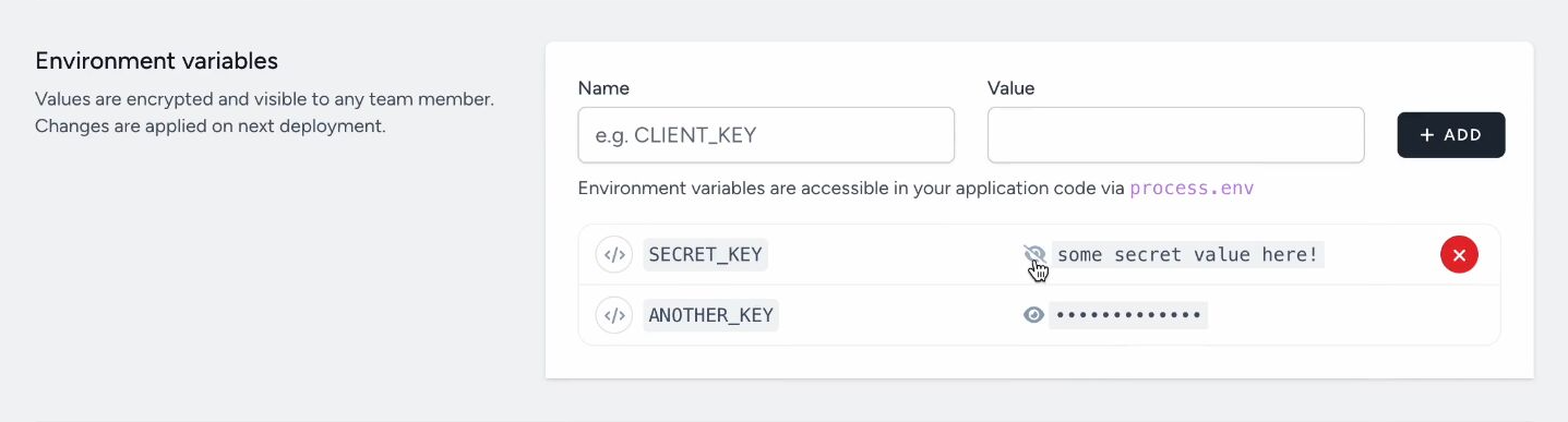 Environment Variables and Secrets - Colyseus Multiplayer Framework Environment Variables and Secrets - Colyseus Multiplayer Framework